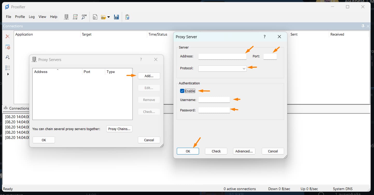 Как настроить прокси в Proxifier | MangoProxy